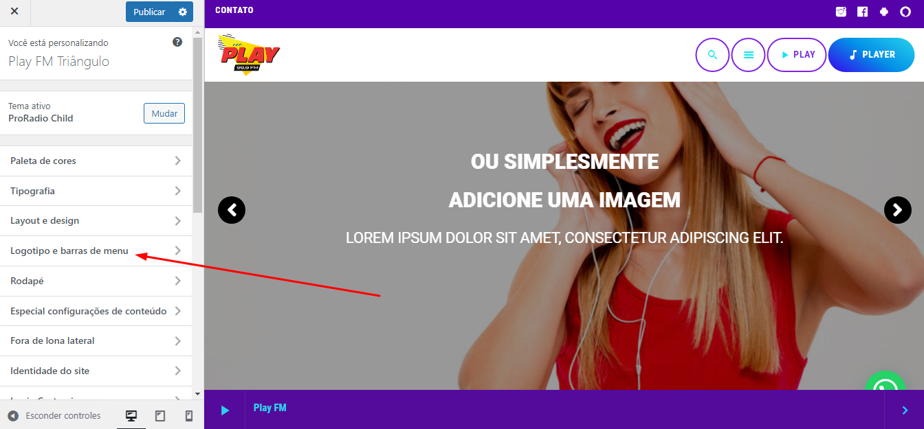 Alterando o logotipo do site – uHOST