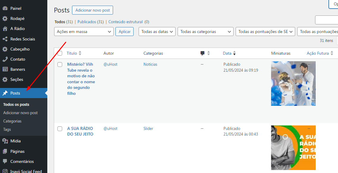 Adicionando membro da equipe – uHOST